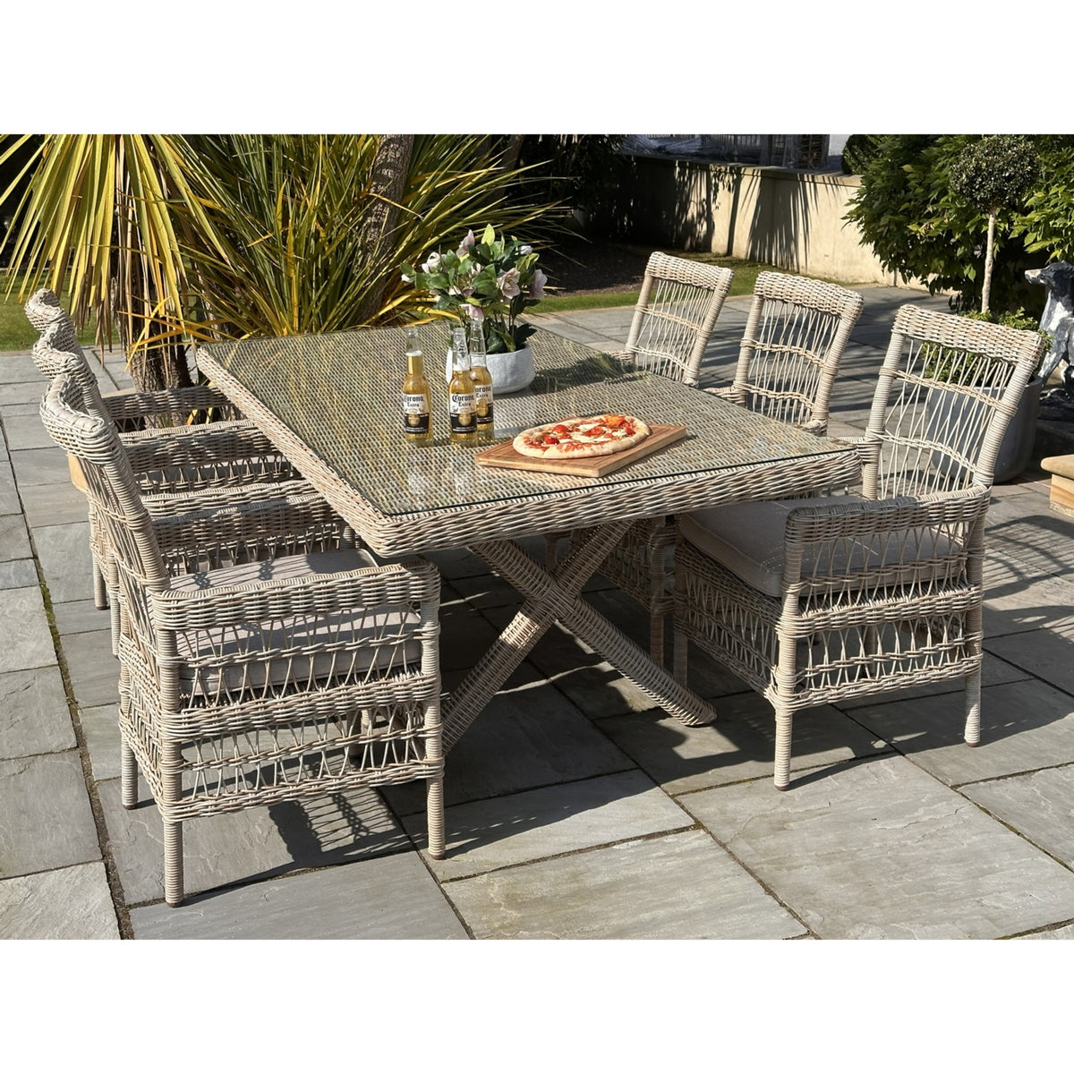 Mireille Outdoor 6 Seater Dining Set – Avoir Interiors