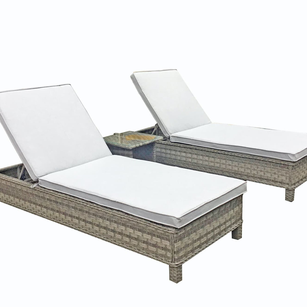 Eloise Sunbeds in Grey Victoria Weave – Avoir Interiors